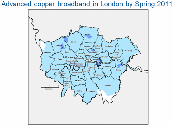 ISP BT UK Release Maps of Future Superfast Broadband Coverage in London ...