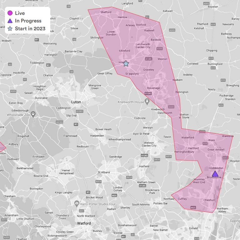 Netomnia Add 4 Hertfordshire Towns to 2023 UK Full Fibre Rollout ...