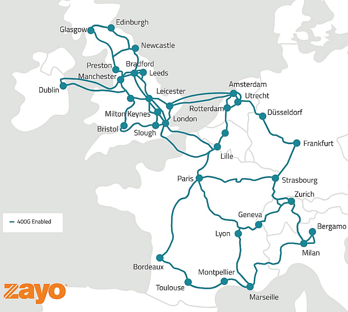 Zayo's UK and European Fibre Network Gets Fully 400G Enabled - ISPreview UK